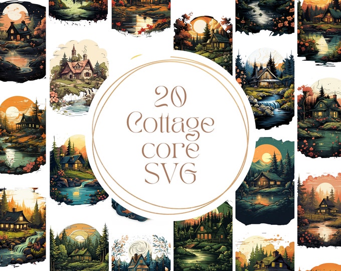 20 Cottagecore Designs Svg Bundle, Inside Out Svg Cottagecore Clipart ...