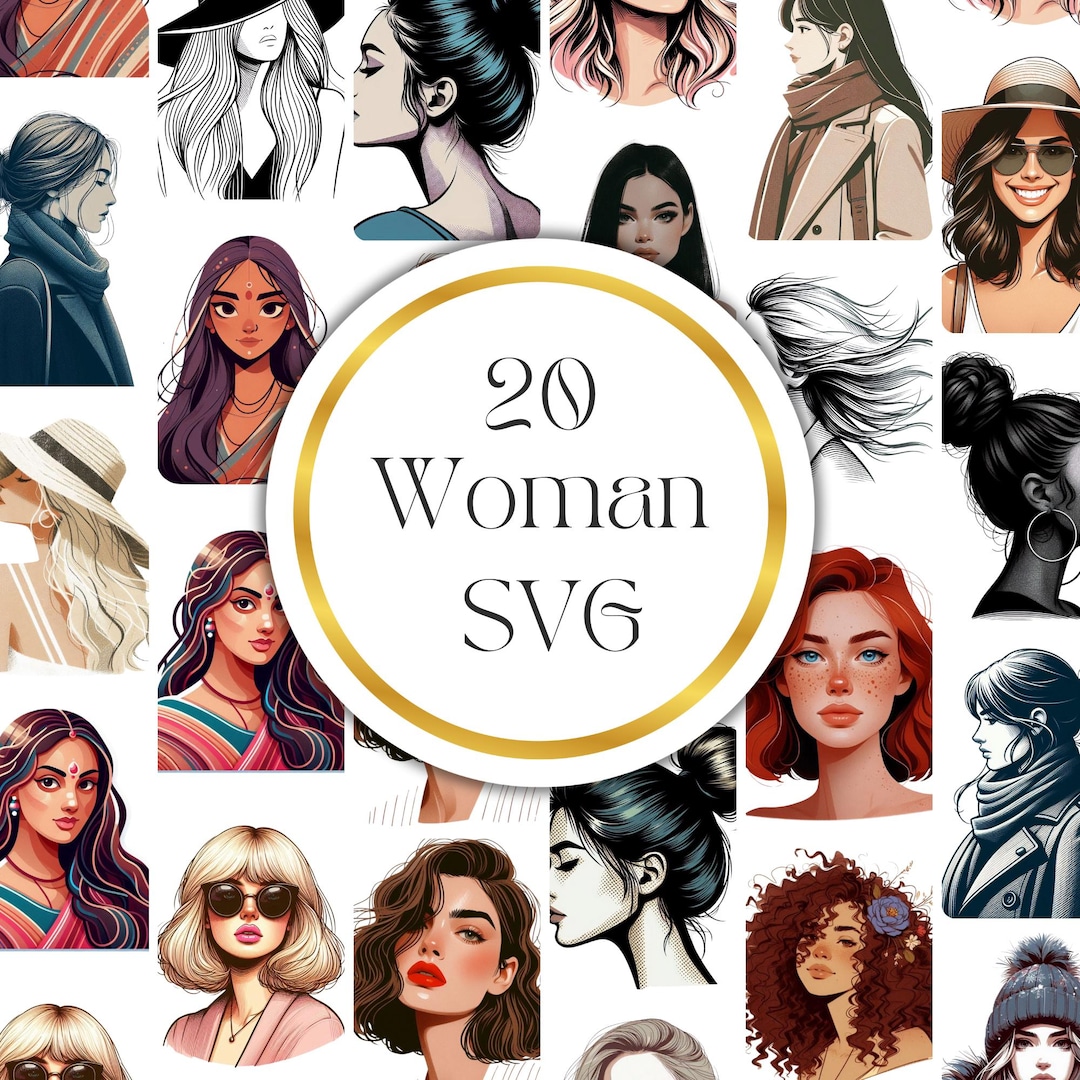 Woman SVG Bundle - 20 Empowering Feminine Designs for Cricut ...