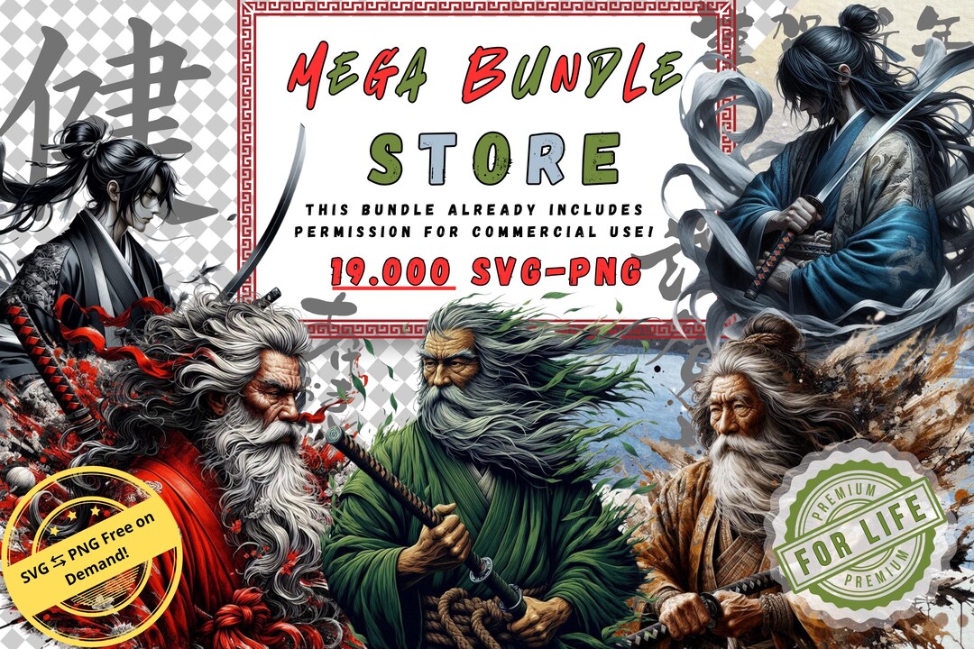 Mega Clipart Bundle: 19,000 Designs, PNG + SVG Format, Commercial ...
