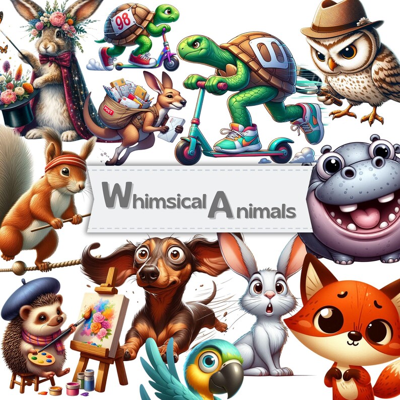 60 Whimsical Animals Svg Bundle, Inside Out Svg Animals Clipart, Cute ...