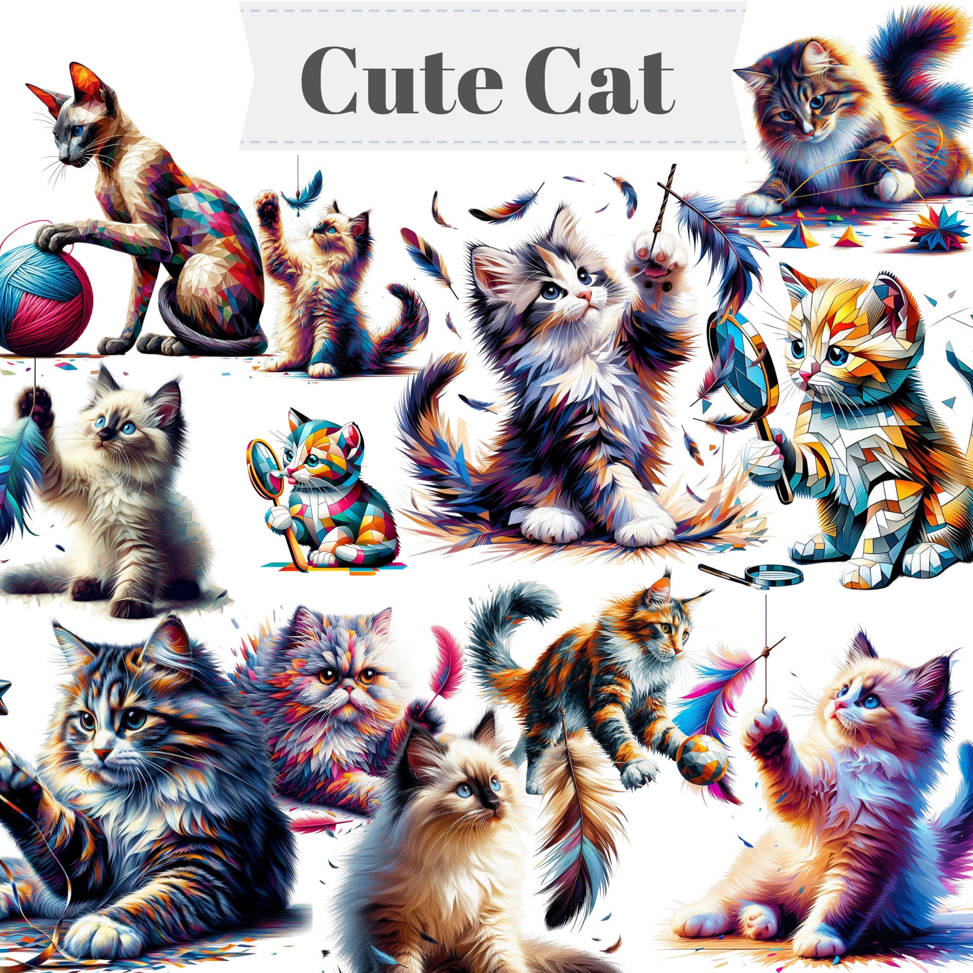 120 Cute Cat Designs Svg Bundle, Inside Out Svg Cat Clipart, Instant ...