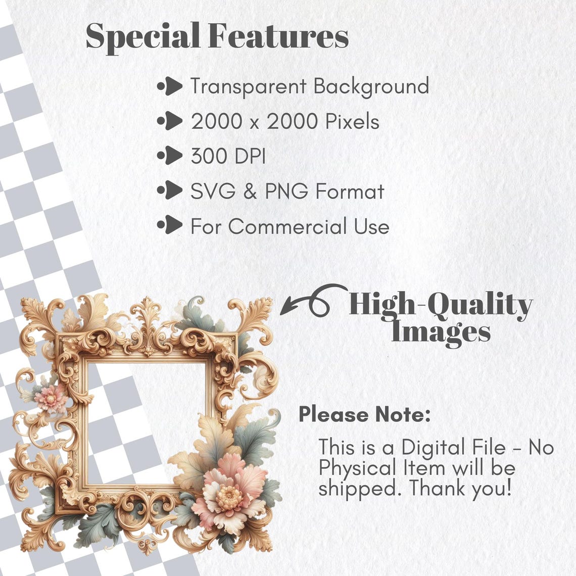 68 Vintage Frame PNG Bundle | Baroque Borders Retro Clipart for ...