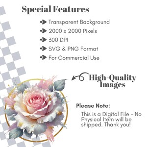 Bundle PNG - 29 Pastel Flower Clipart Designs, Digital Flowers for ...