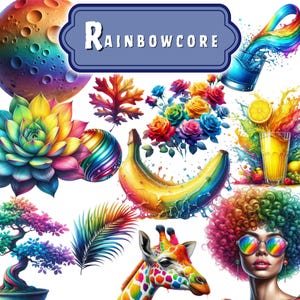 60 Rainbow Core Designs Svg Bundle, Inside Out Svg Rainbow Clipart ...