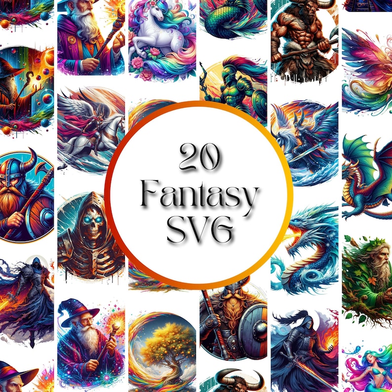 20 Fantasy Designs Svg Bundle, Inside Out Svg Fantasy Clipart, Cute ...