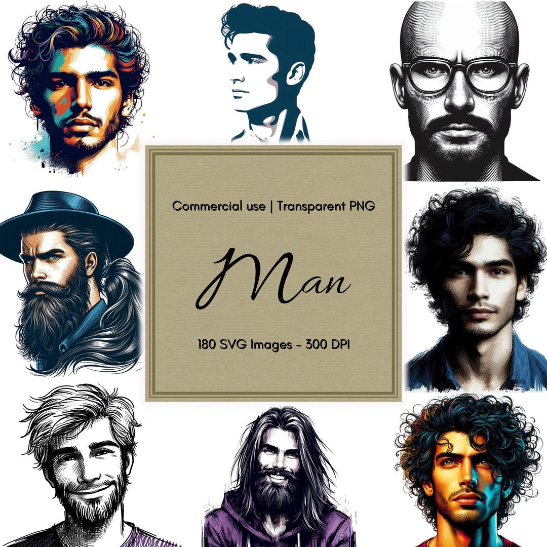 180 Man Designs Svg Bundle, Inside Out Svg Mans Clipart, Cute Instant ...