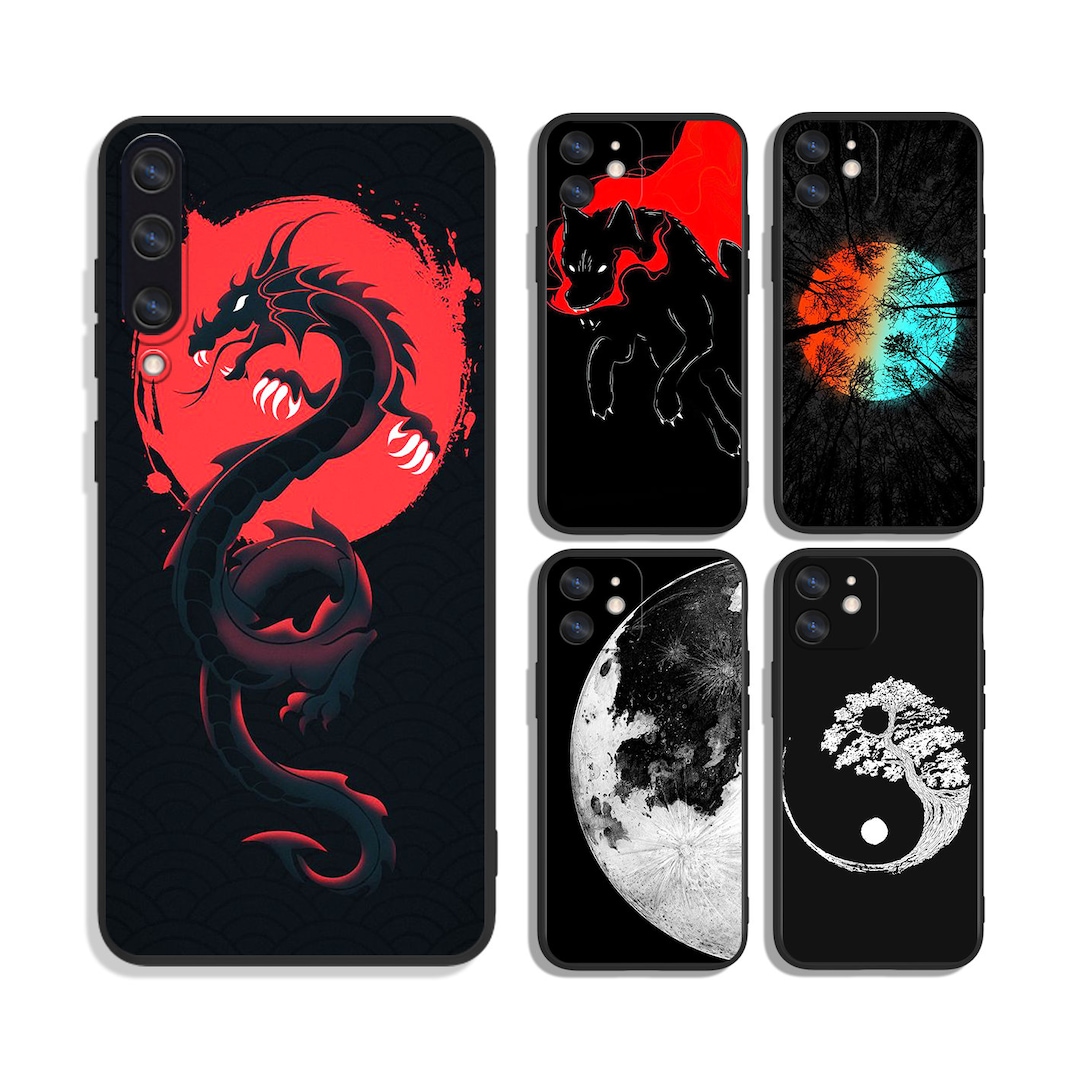 Yin and Yang Taiji Fantasy Art Cases for iPhone SE 11 12 13 14 15 Plus ...