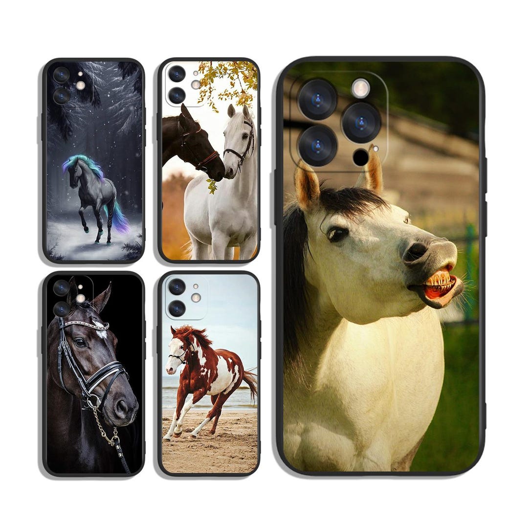 Beautiful Horses Cases for iPhone SE 11 12 13 14 15 16 Plus Pro Max ...