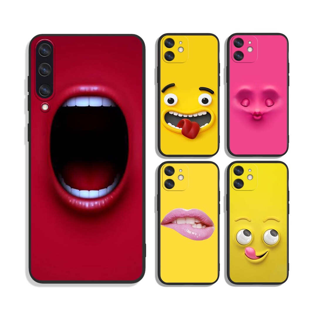 Funny Face Cases for iPhone SE 11 12 13 14 15 16 Plus Pro Max & Samsung ...