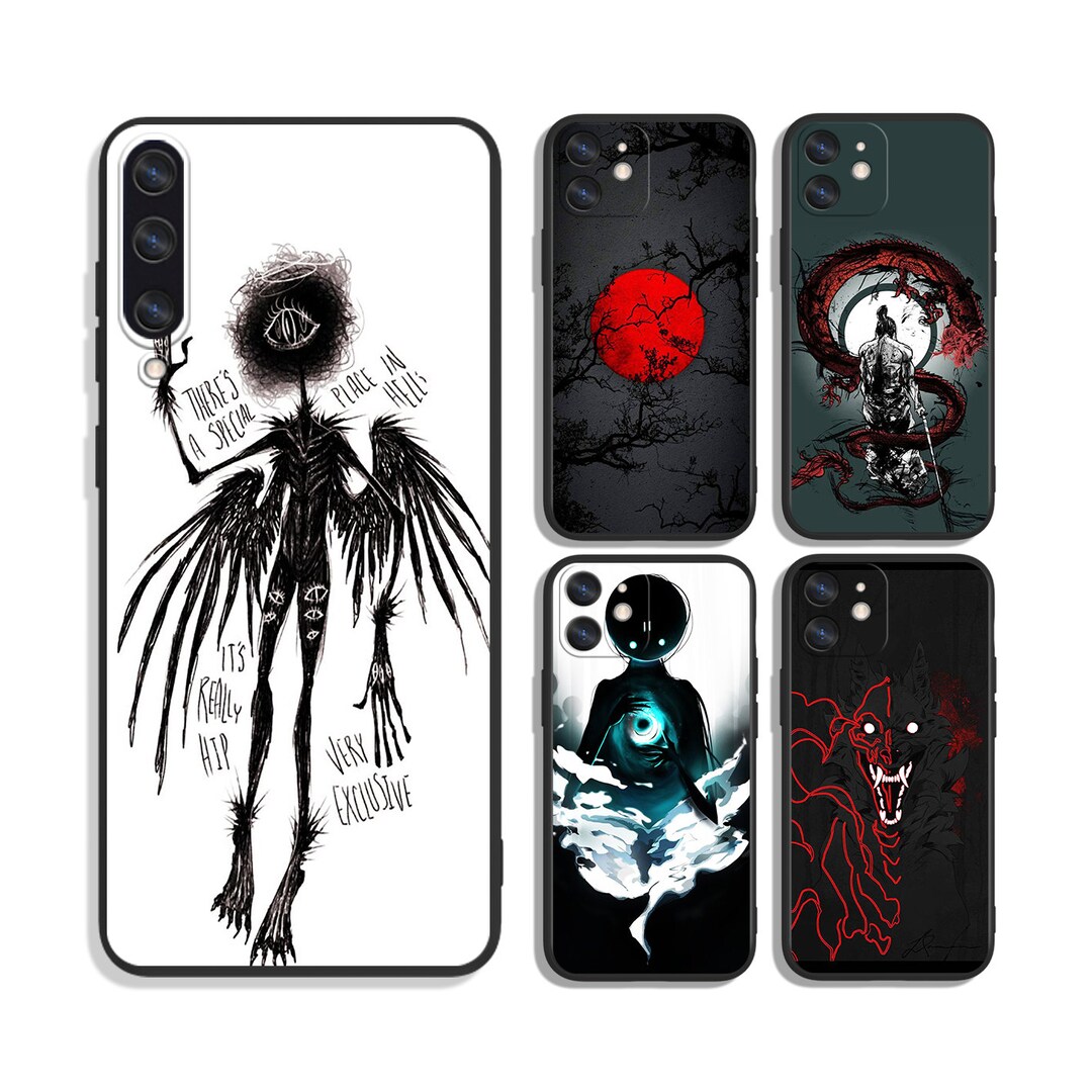 Japanese Anime Night Horror Cases for iPhone SE 11 12 13 14 15 Plus Pro ...