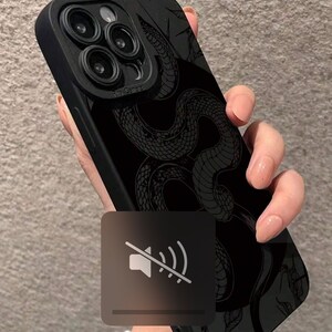 Snake Pattern Matte Black Phone Case - Etsy