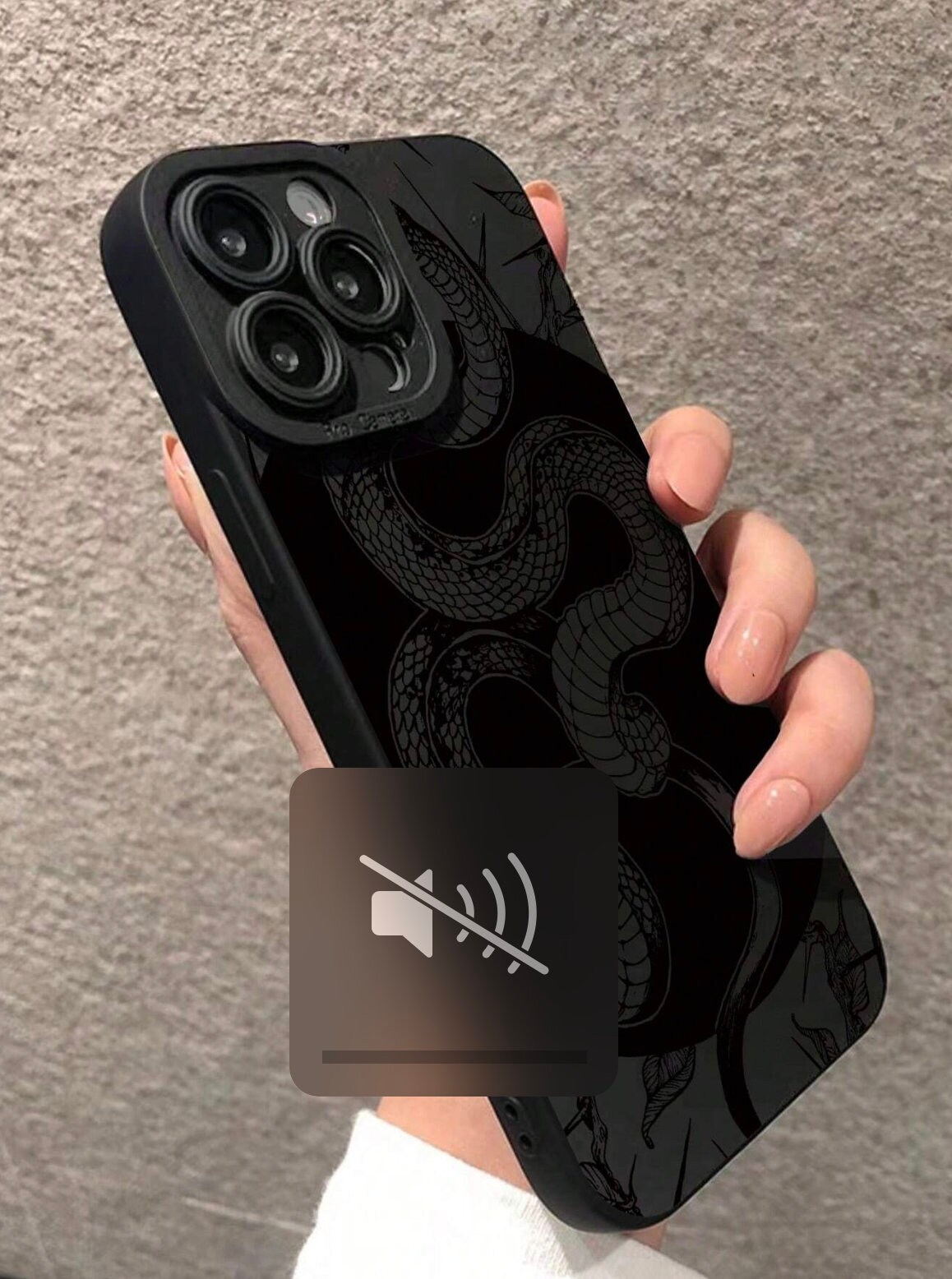 Snake Pattern Matte Black Phone Case - Etsy
