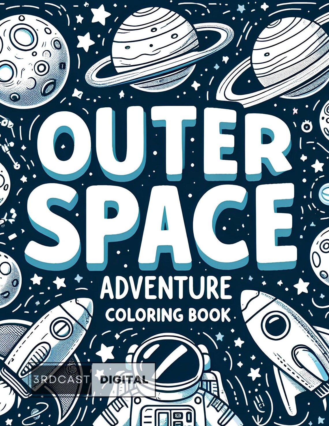 Outer Space Coloring Book for Kids Printable 20 Pages Astronaut ...
