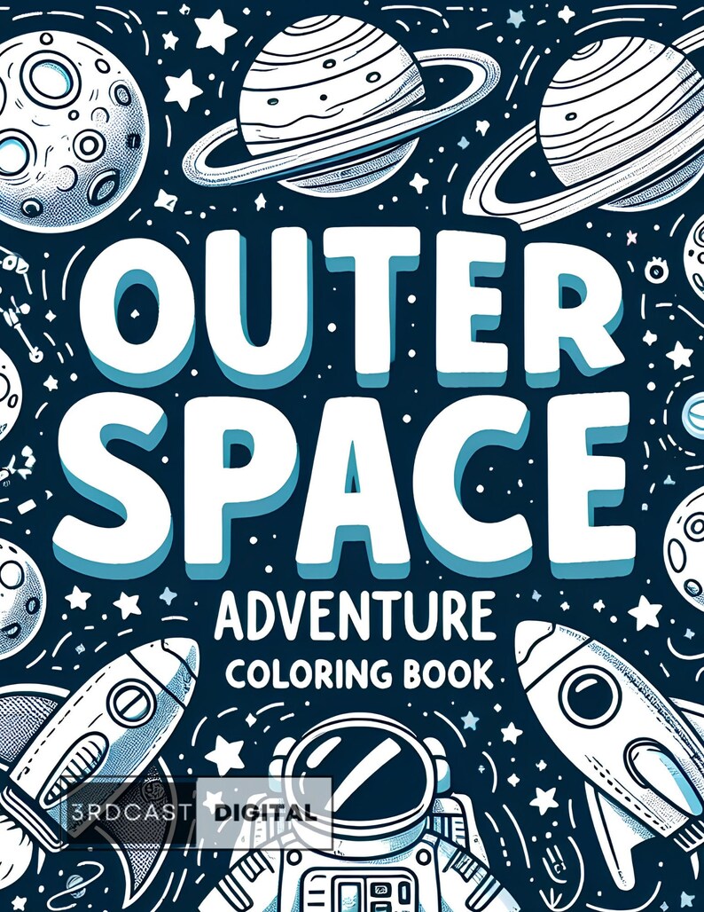 Outer Space Coloring Book for Kids Printable 20 Pages Astronaut ...