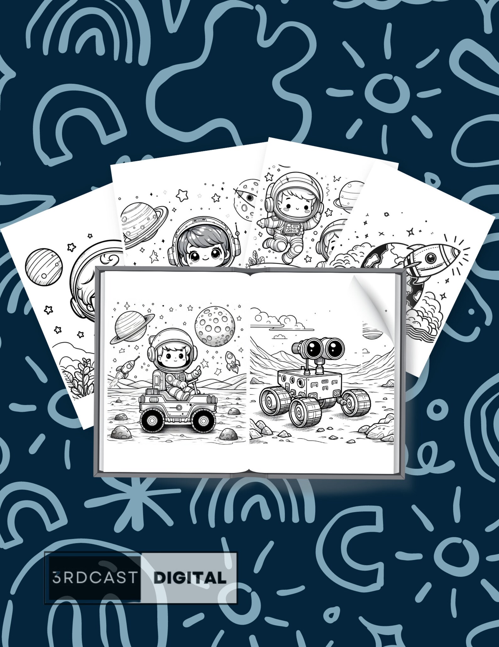 Outer Space Coloring Book for Kids Printable 20 Pages Astronaut ...