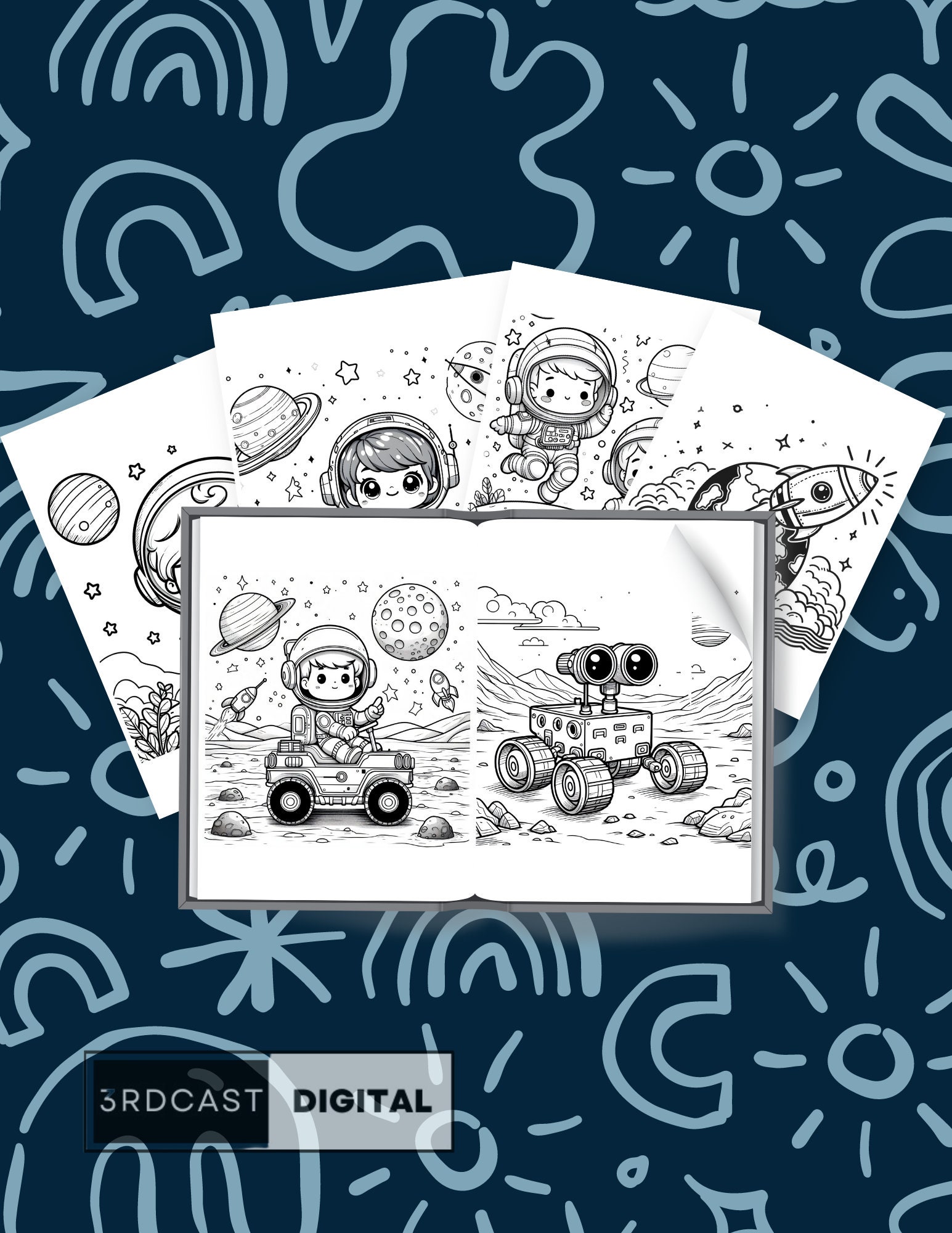 Outer Space Coloring Book for Kids Printable 20 Pages Astronaut ...