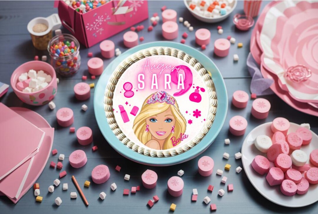 Customizable Barbie Cake Topper - Digital Graphics With Name and Age ...