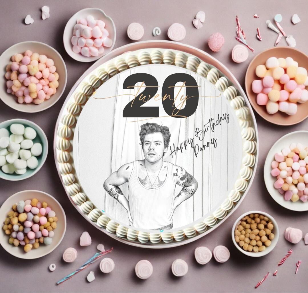 Harry Styles Cake Topper | Digital Download | Directioner Editable ...