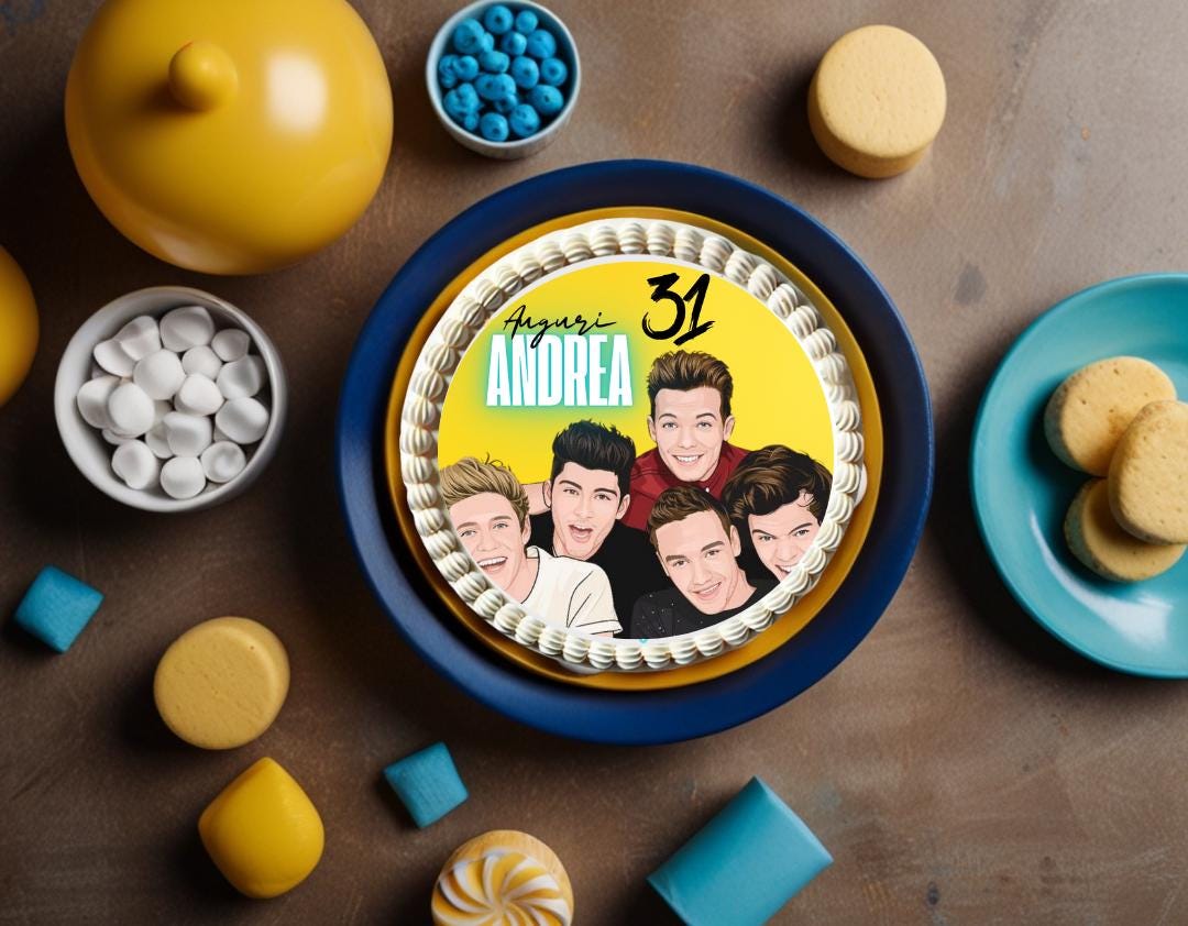 Customizable One Direction Topper | Digital Graphics With Name and Age ...