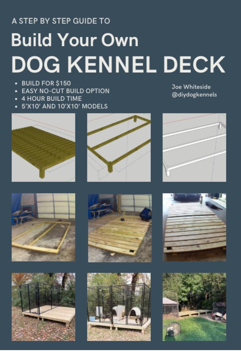 Build Your Own Dog Kennel Deck. Step by Step DIY - Etsy
