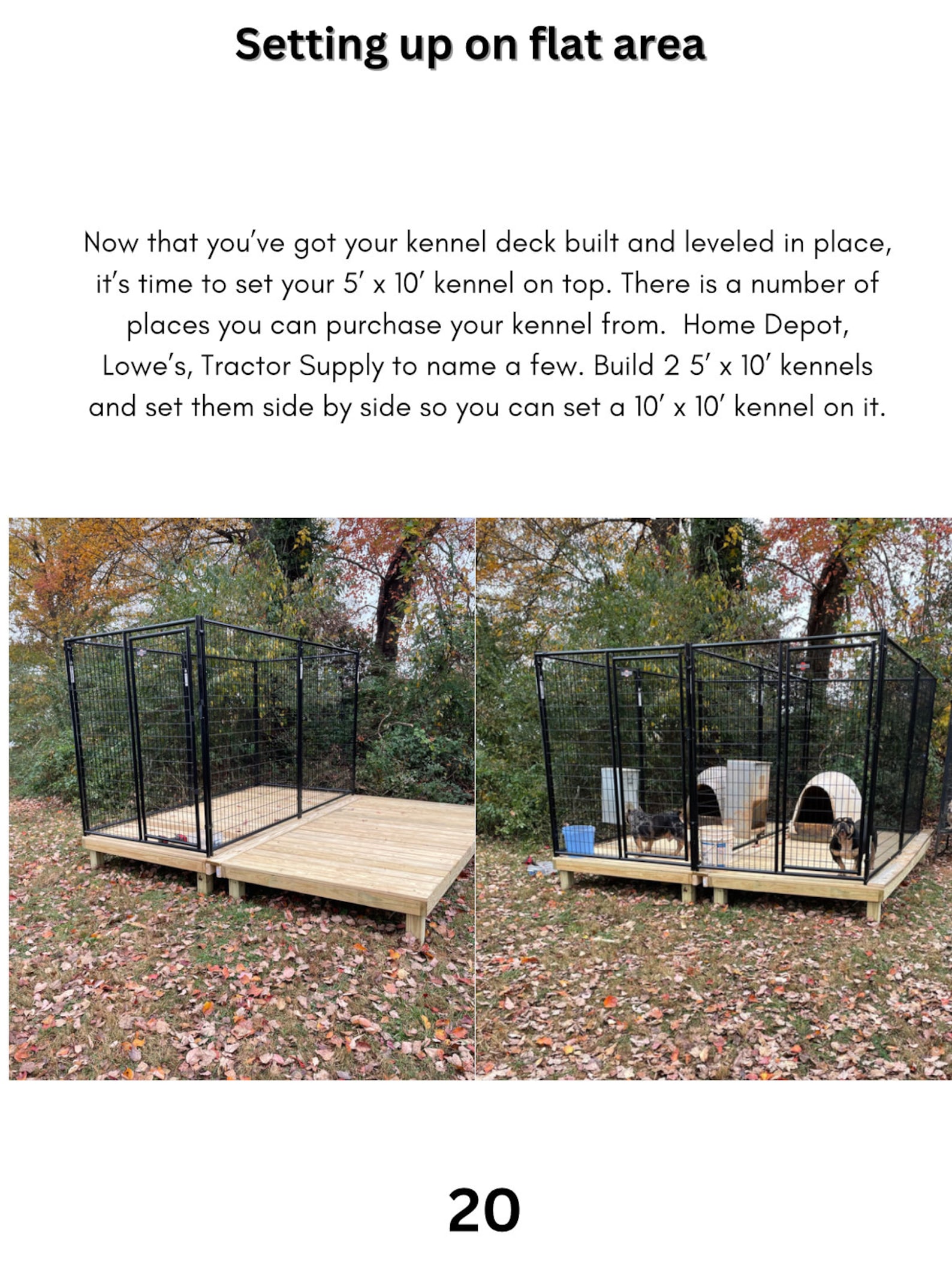 Build Your Own Dog Kennel Deck. Step by Step DIY - Etsy