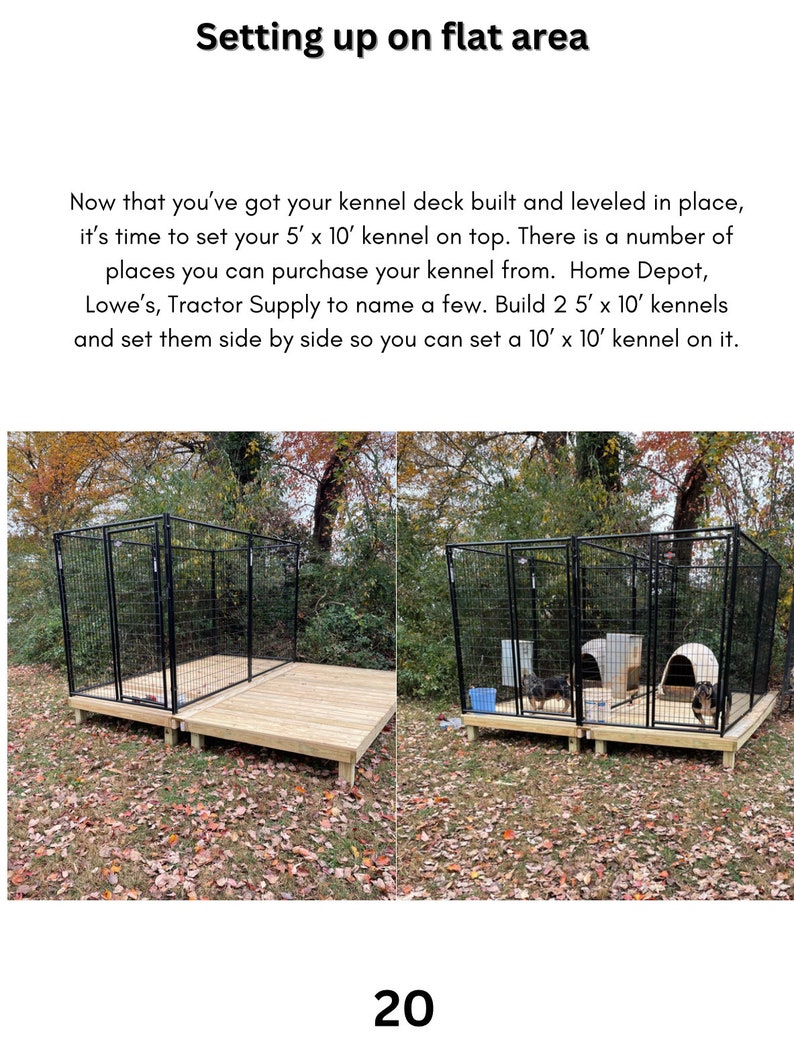 Build Your Own Dog Kennel Deck. Step by Step DIY - Etsy