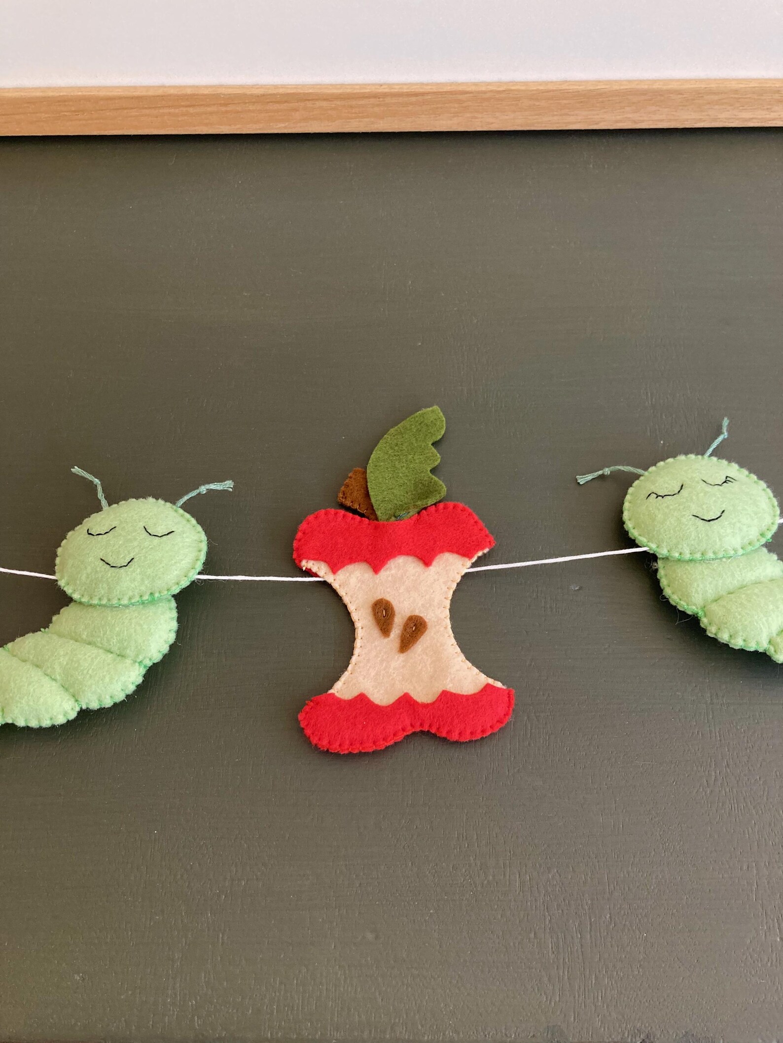 Apples & Worms Felt Garland Wall Decor Banner / Wall Hanging Kids ...