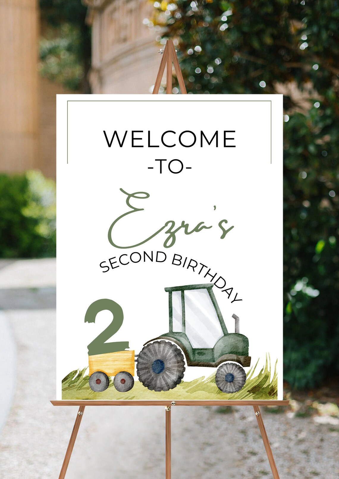 Welcome Sign, Tractor Farm Theme Birthday ,welcome Sign Poster ...