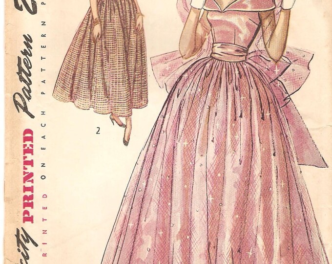 Simplicity 2964 1950s Ball Gown or Prom Dress Vintage Sewing Pattern - Etsy