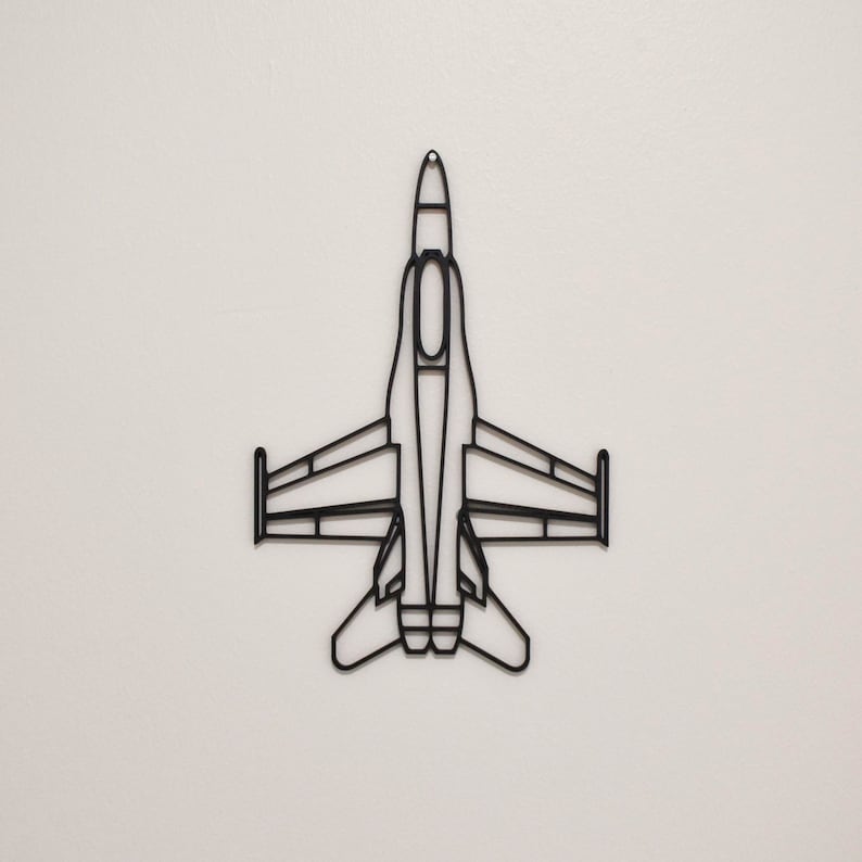 F18 Hornet Fighter Jet Military Wall Art Desk Decor US Navy F-18 Plane ...