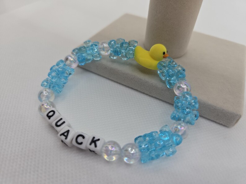 Ducky Bubble Bath Kandi Bracelet: 3D Printed Charm, Novelty Beaded ...