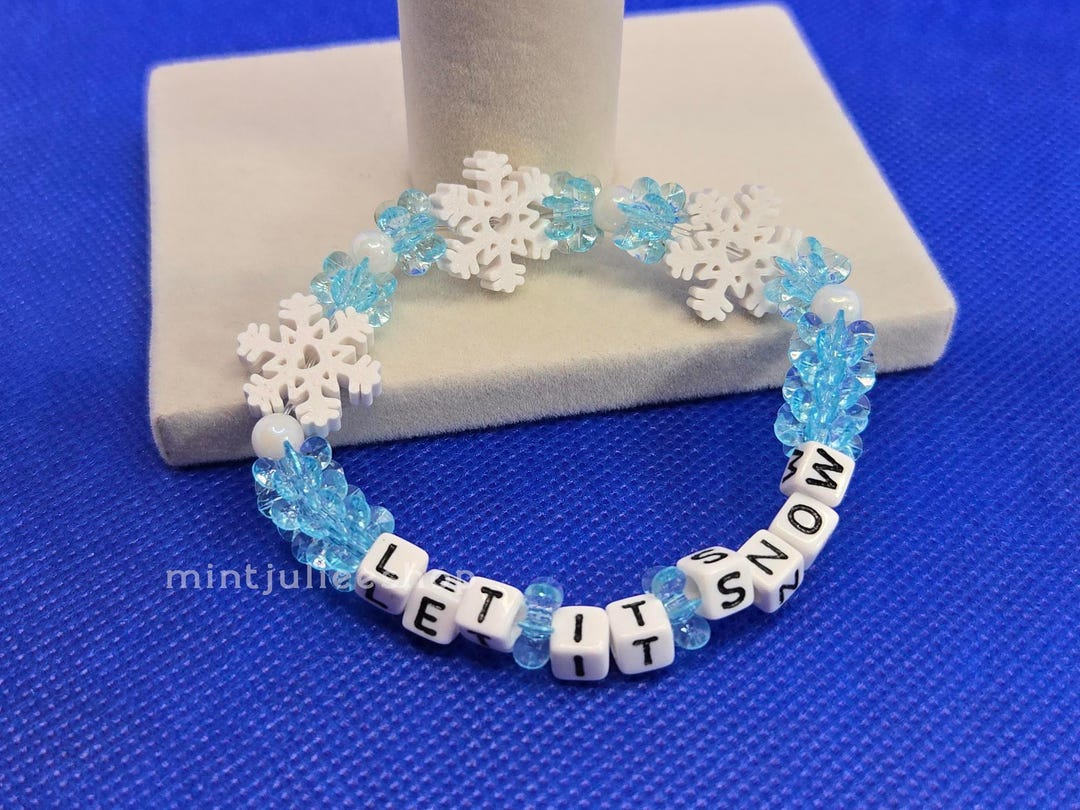 Snowflake Bracelet: Festive Winter and Christmas Kandi - Etsy