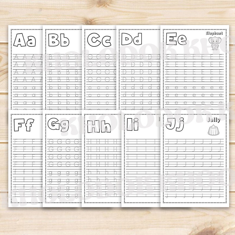 Trace and Color the Alphabet / Alphabet Tracing Sheet / ABC Tracing ...