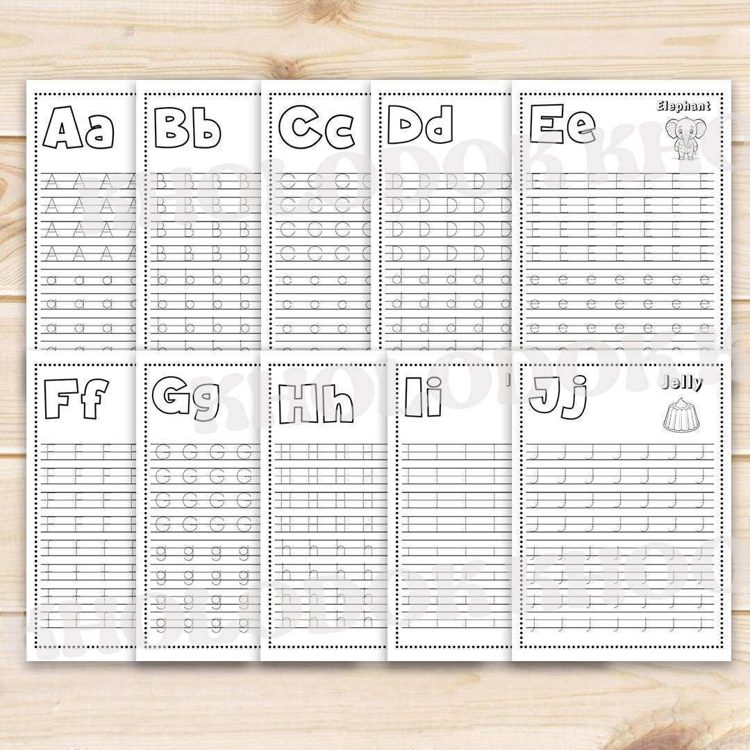 Trace and Color the Alphabet / Alphabet Tracing Sheet / ABC Tracing ...
