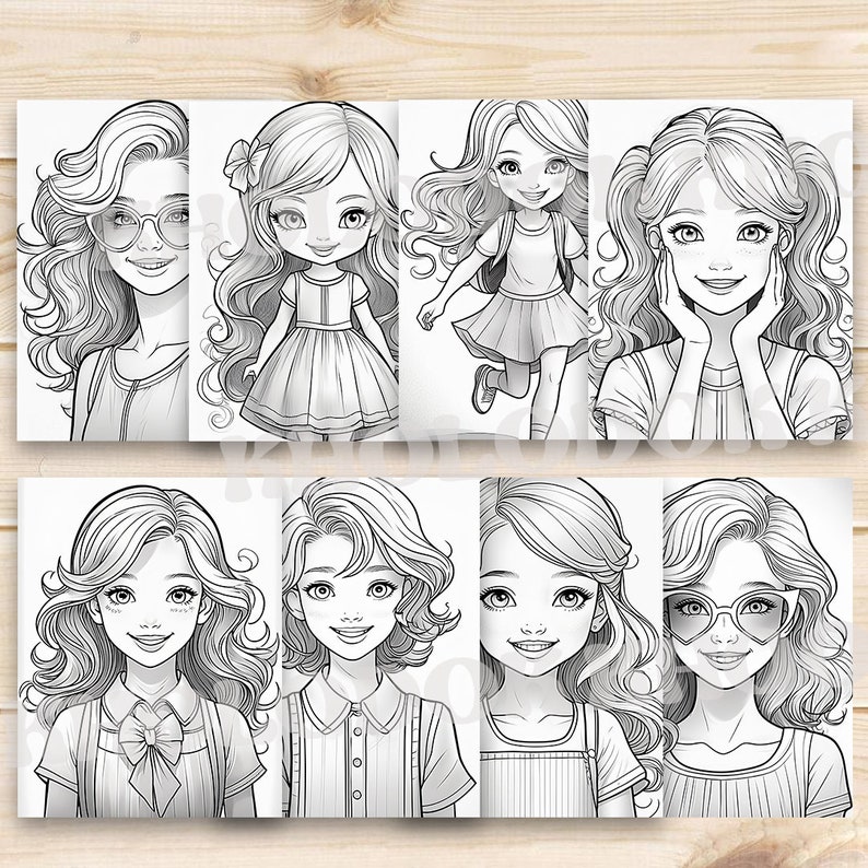 20 Cute Girl Coloring Pages, Printable Coloring Pages for Kids ...