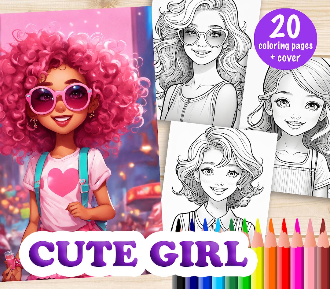 20 Cute Girl Coloring Pages, Printable Coloring Pages for Kids ...