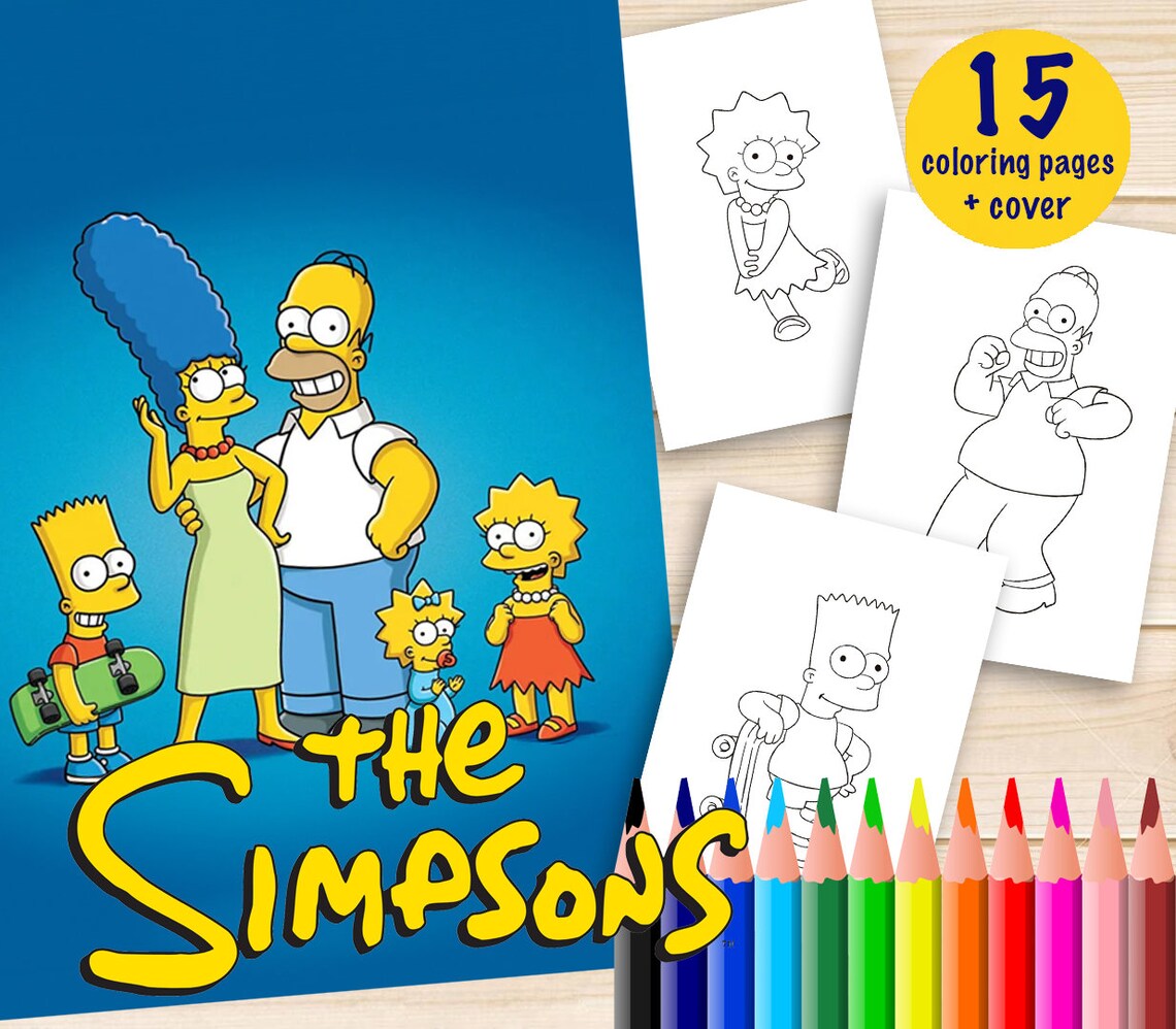 15 the Simpsons Coloring Book, Kids Coloring Book, Kids Coloring Pages ...