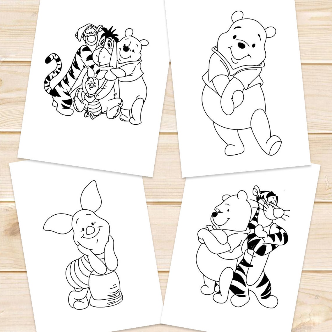 10 Pages of Winnie-the-pooh Coloring Book - Printable PDF Coloring Book ...