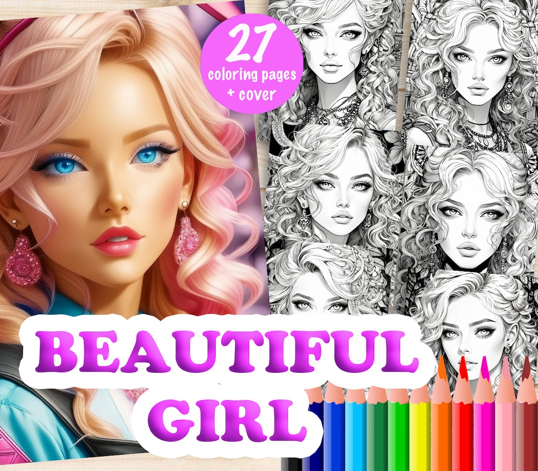 27 Beautiful Girl Coloring Pages, Printable Coloring Pages for Kids ...