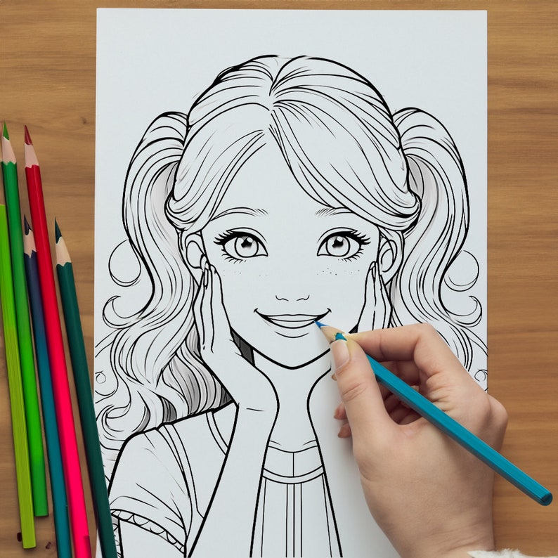 20 Cute Girl Coloring Pages, Printable Coloring Pages for Kids ...