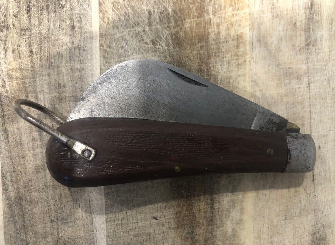 Vintage M Klein & Sons Hawkbill Utility Pruning 4 Pocket Knife Made in ...