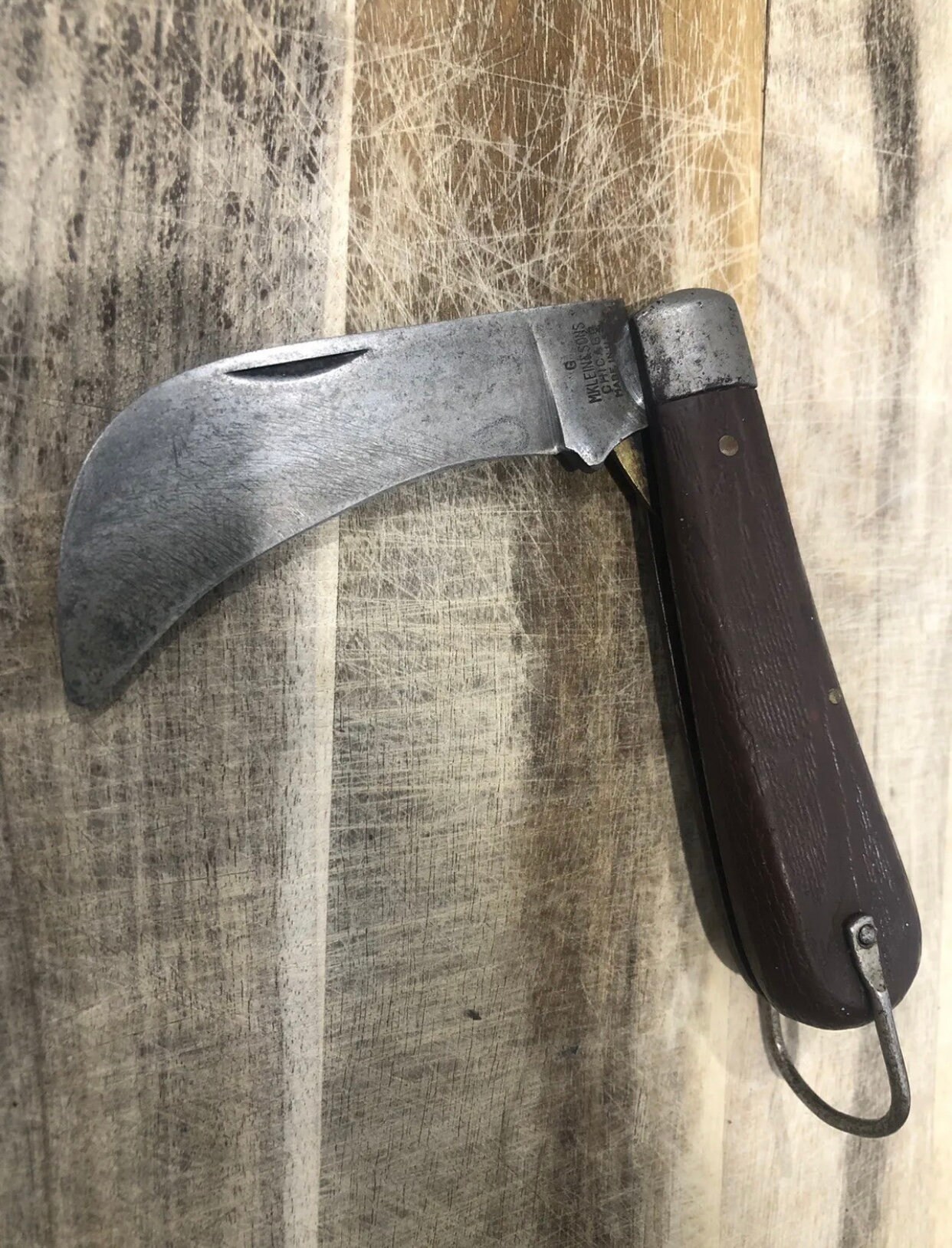 Vintage M Klein & Sons Hawkbill Utility Pruning 4 Pocket Knife Made in ...