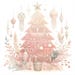 20 Pink Christmas Tree Clipart Bundle Pastel Holiday Clip Art Hot Pink ...