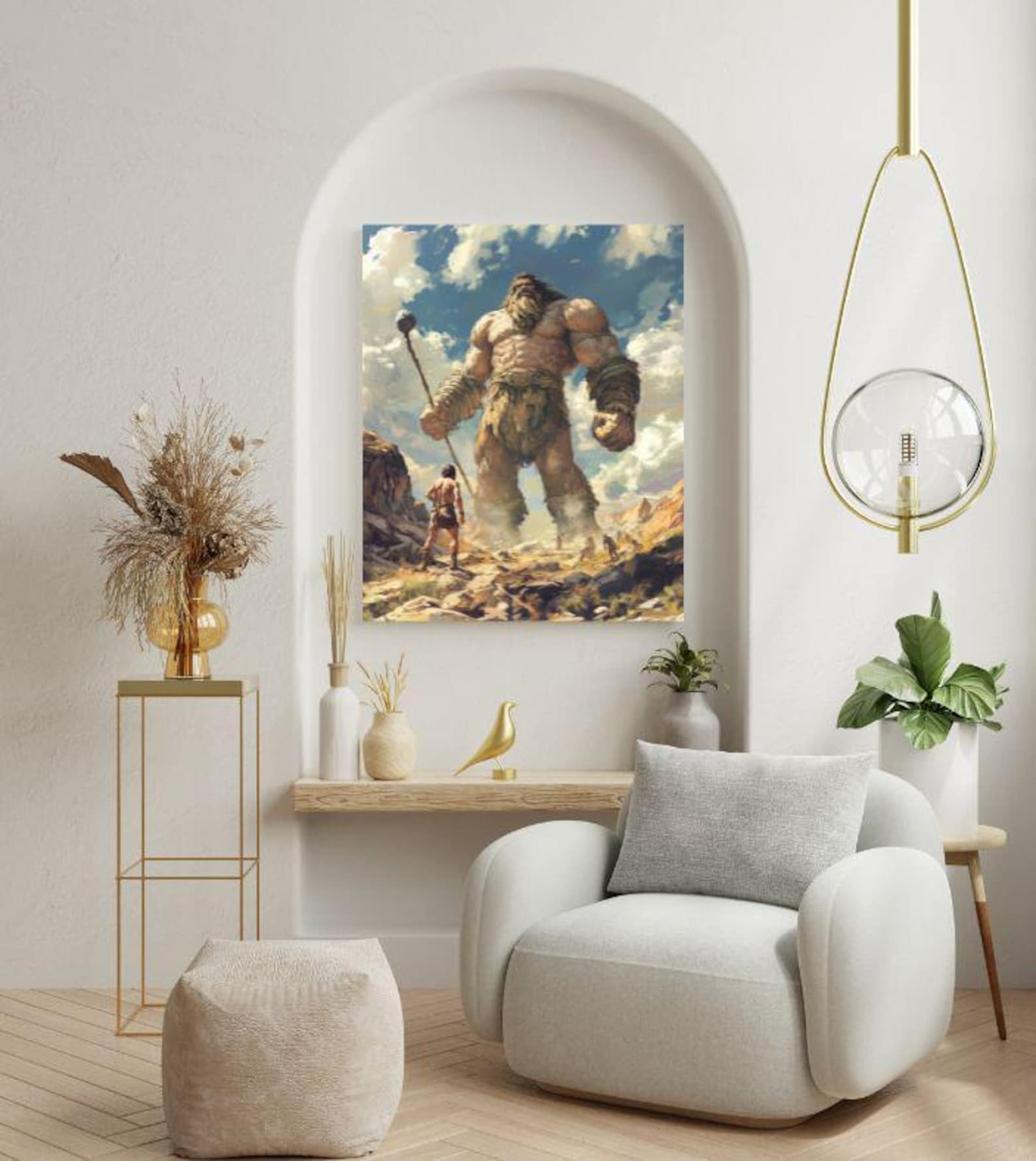 David and Goliath Wall Art Bible Wall Art Christian Wall Art Jesus Art ...