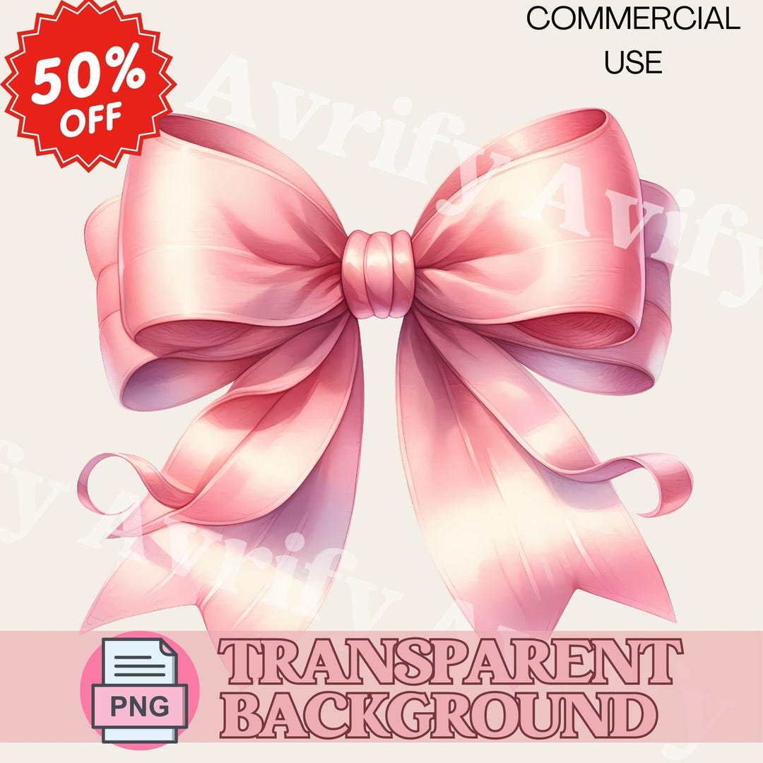 Pink Coquette Bow, Watercolor Coquette Bows, Coquette Bows, Coquette ...