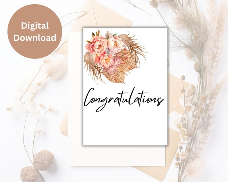 Printable Congratulations Card - Etsy UK