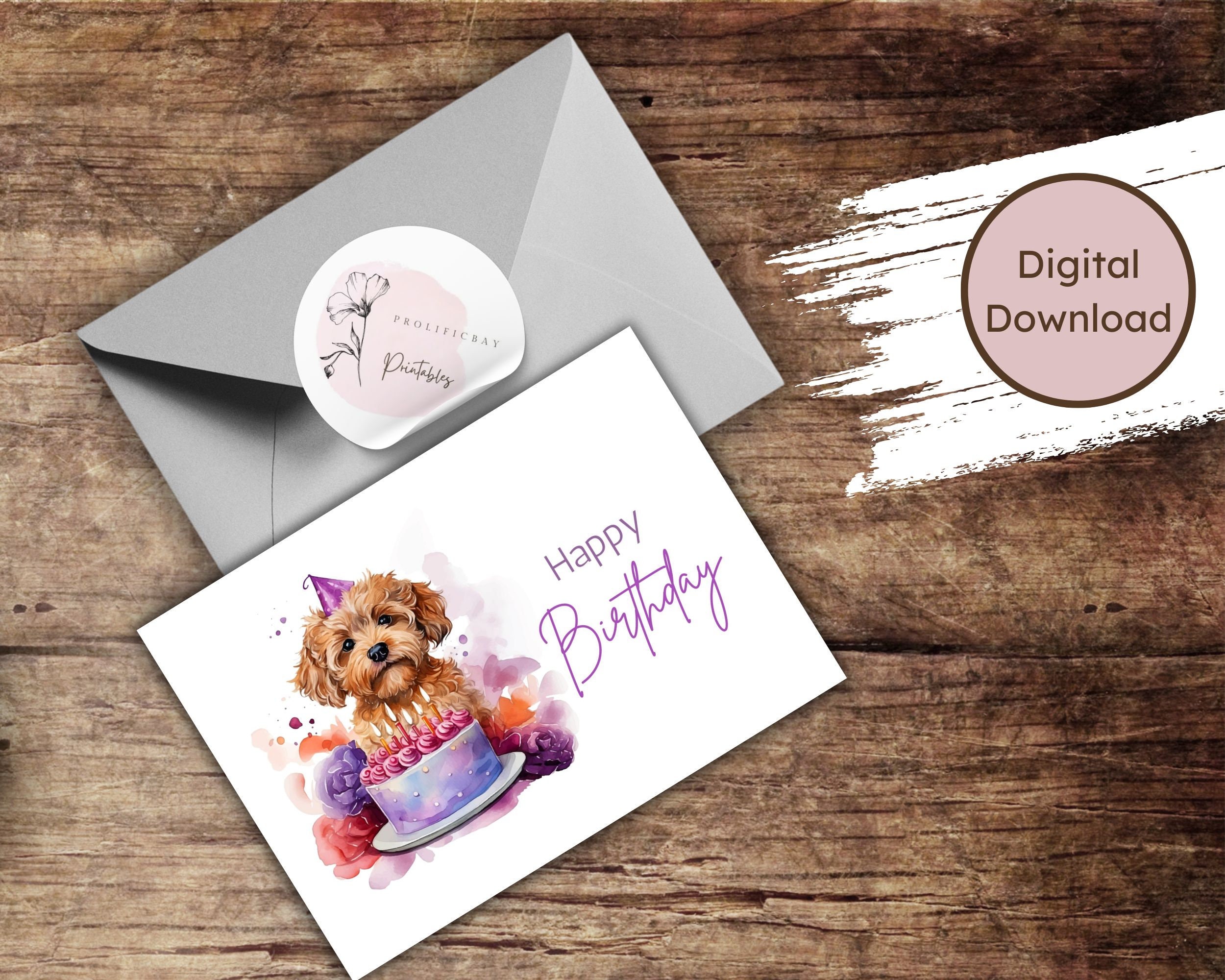 Kids Happy Birthday Card DIGITAL Download Printable Children's Birthday ...