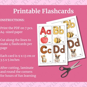 Alphabet Tracing Flashcards, Editable Template, Digital Files ...