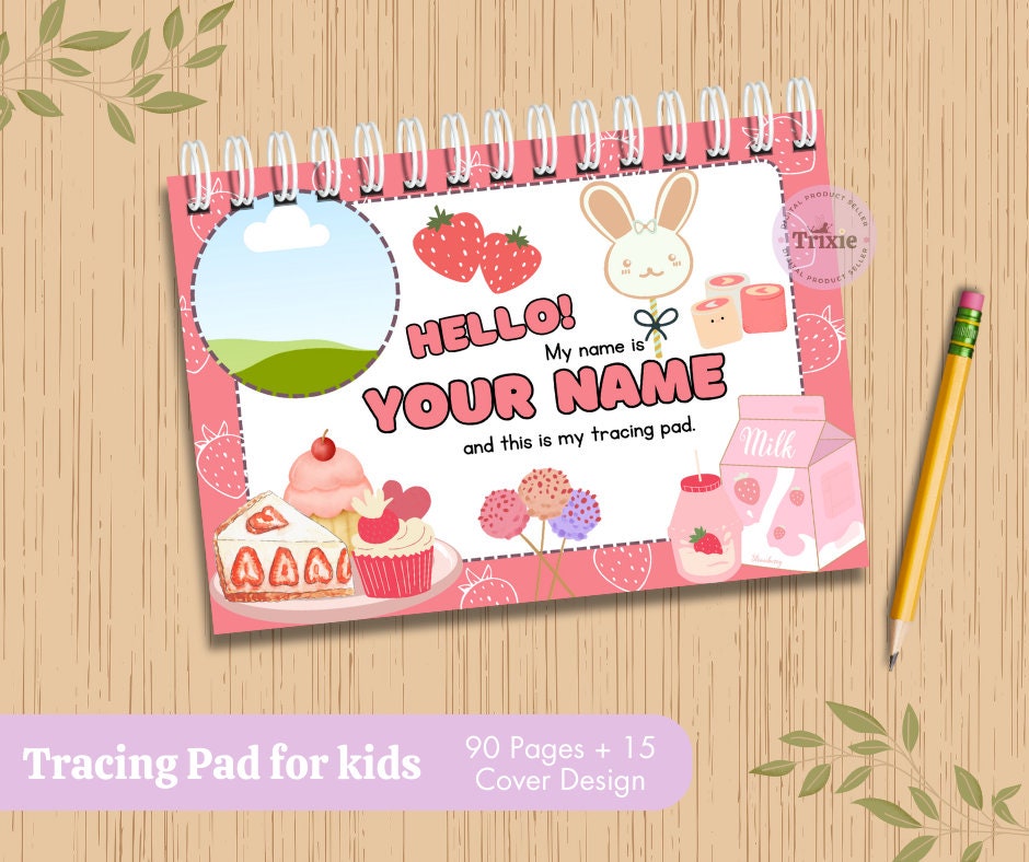 Editable Tracing Pads for Kids, Tracing Worksheets, Activity Sheets ...