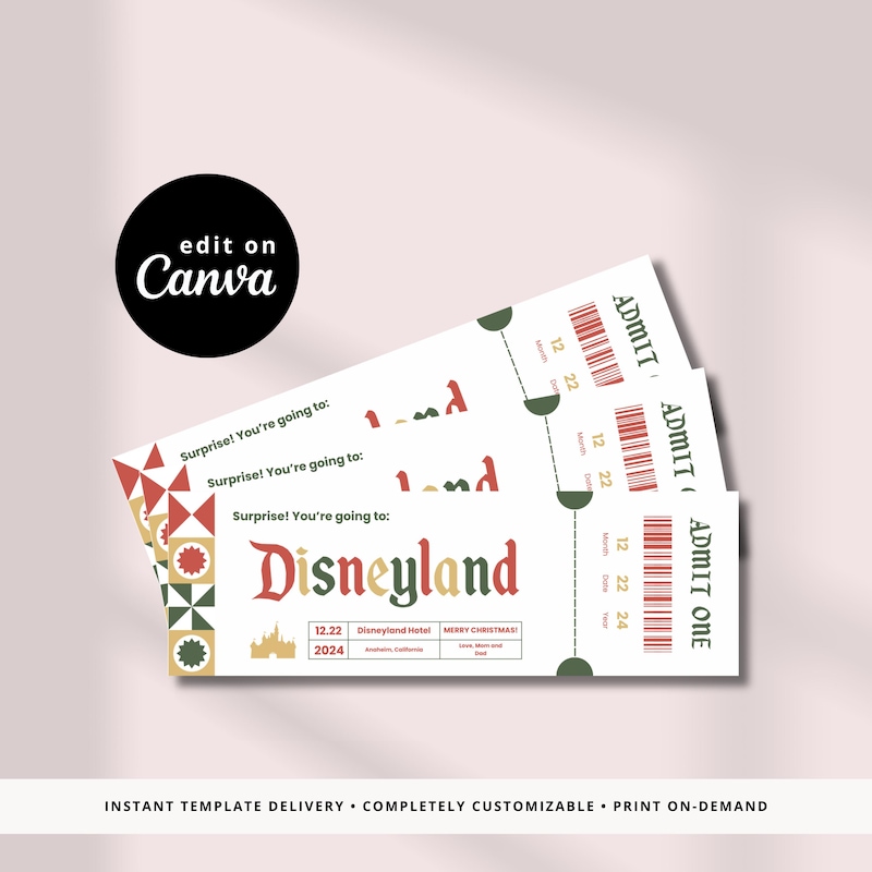 Disneyland Ticket File - Etsy UK